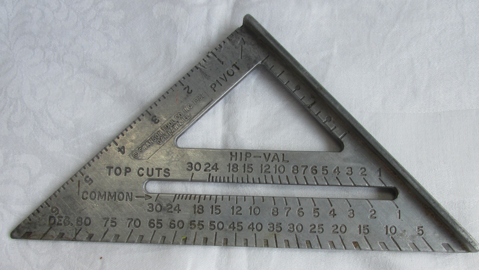 VTG Swanson Tool Co Speed Square HIP-VAL USA 7" Metal Rafter Square ...