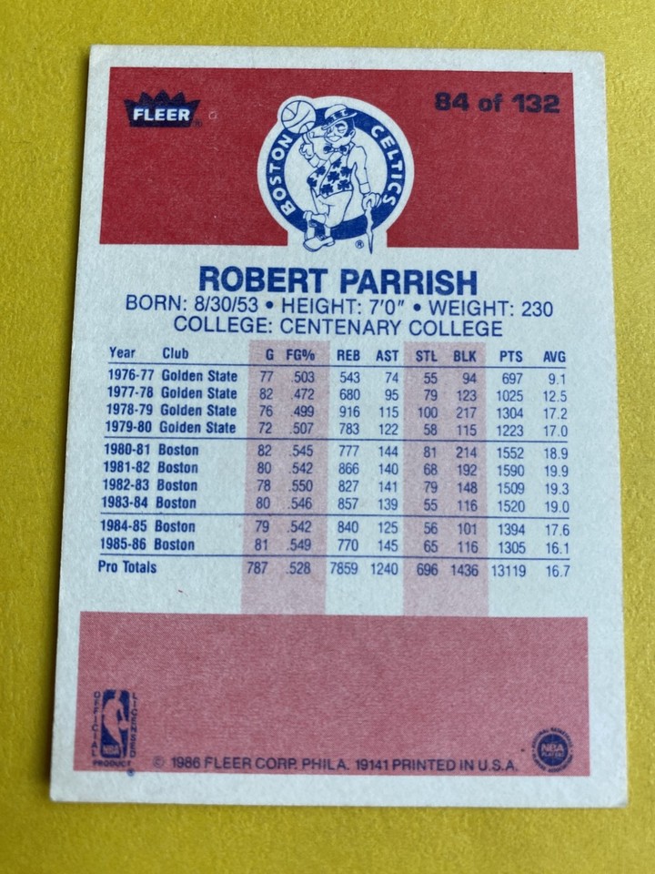 1986-87 Fleer - Robert Parish #84 | eBay