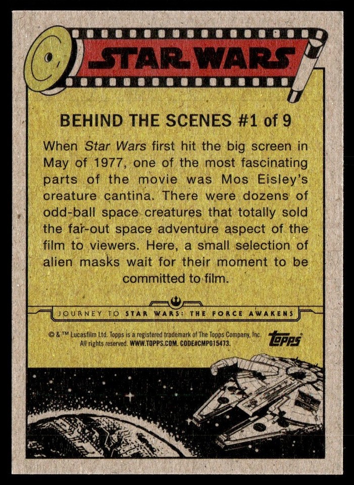 2015 Topps Star Wars Journey to The Force Awakens Creature Collection ...