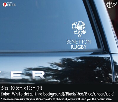 Benetton Rugby Sticker Decal-Reflective/Metallic Color Rugby Car Laptop ...
