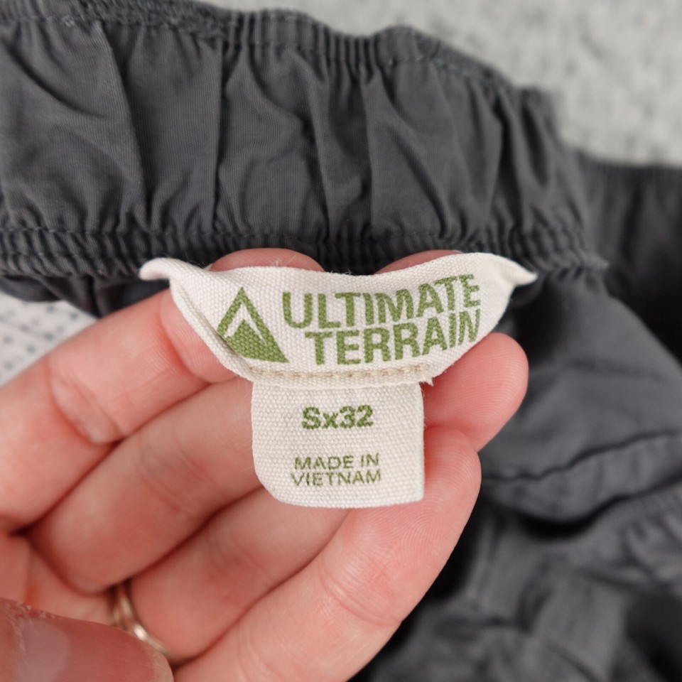 Ultimate Terrain Convertible Zip Off Pants Mens Small 32 Gray Outdoors Hiking | eBay