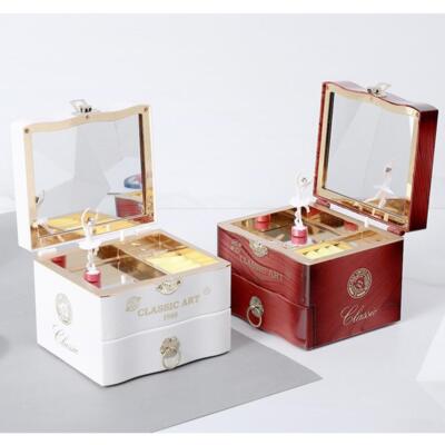 Vintage Music Box Rotating Dancer Ballerina Storage Box for Jewelry ...