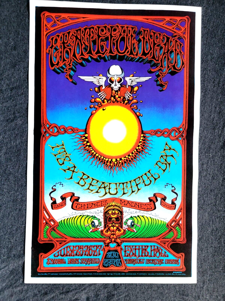 MINT Grateful Dead Rick Griffin Hawaii Poster 1982 authorized second ...