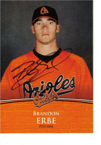 Baltimore Orioles Brandon Erbe autographed 3.5 x 5 team issued card | eBay