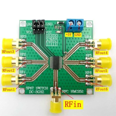 HMC252 DC-3GHz RF Single-Pole Six-Throw Switch Non-reflective SP6T ...