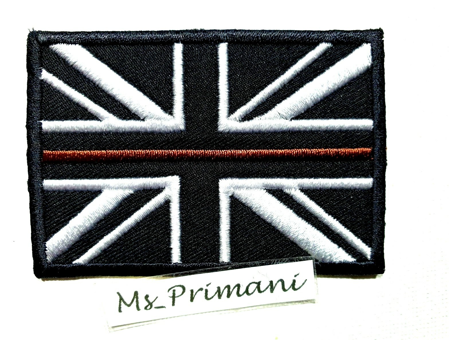 Thin Blue Red Green Brown Line Police union jack Iron On Sew ...