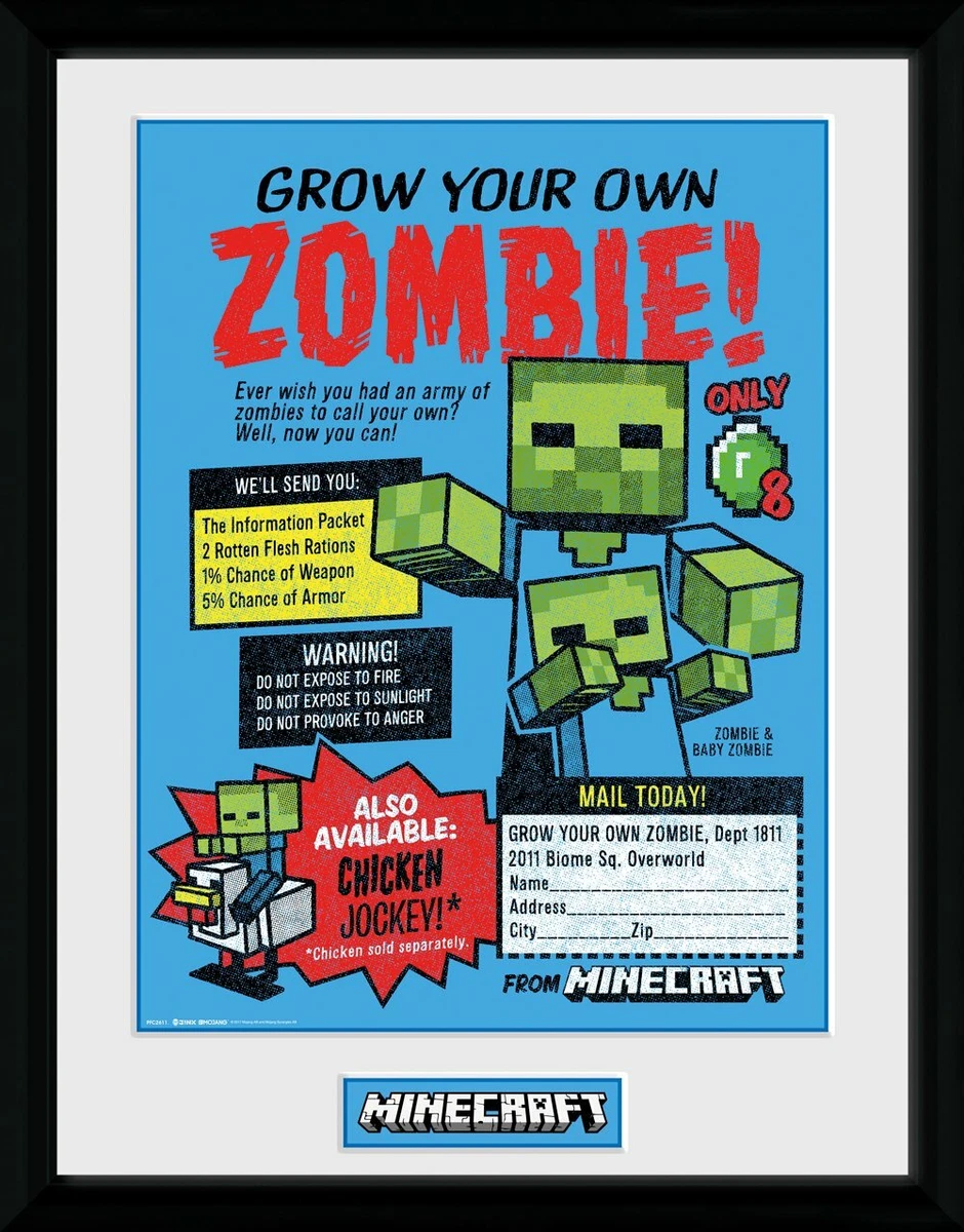 Minecraft Zombie Print