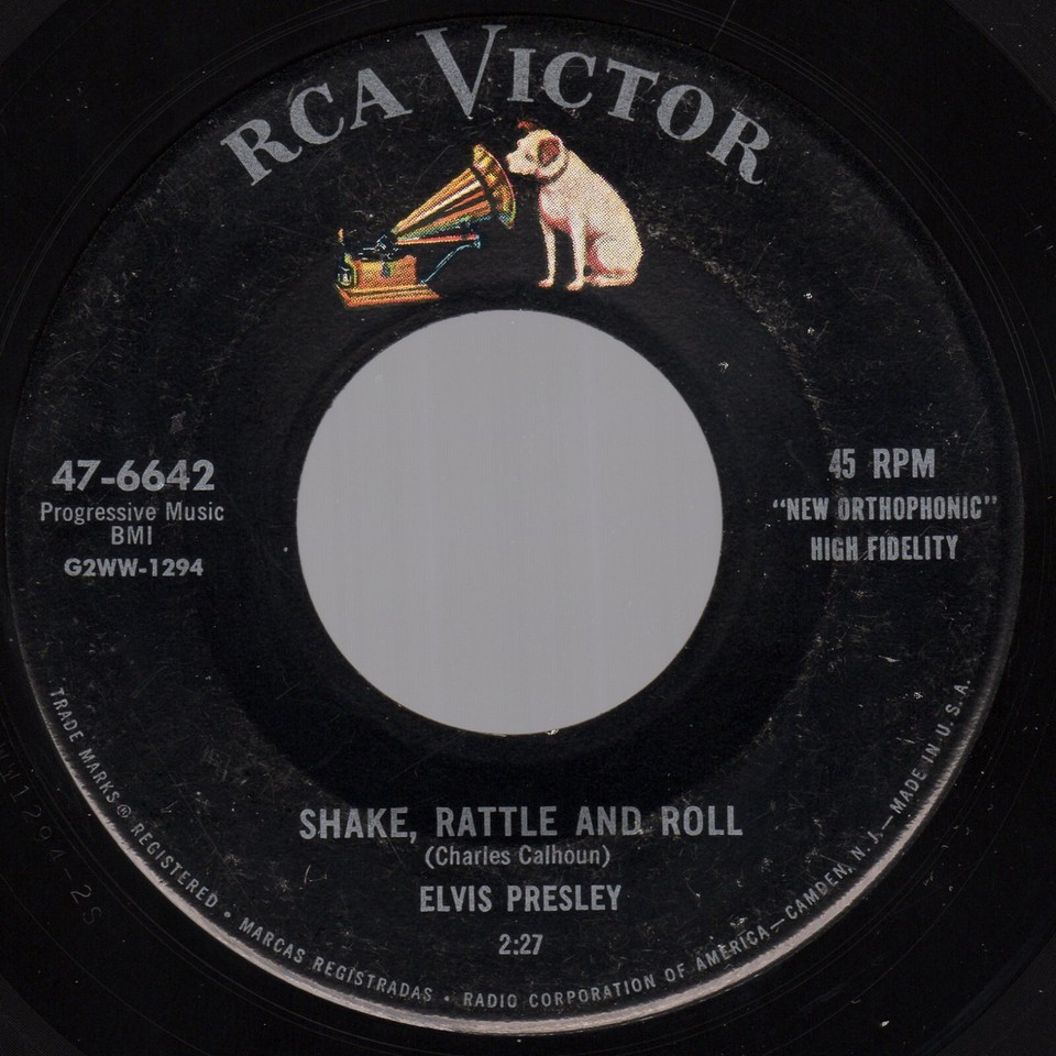 NM/EX Elvis Presley "Shake Rattle and Roll/Lawdy Miss Clawdy" RCA ...