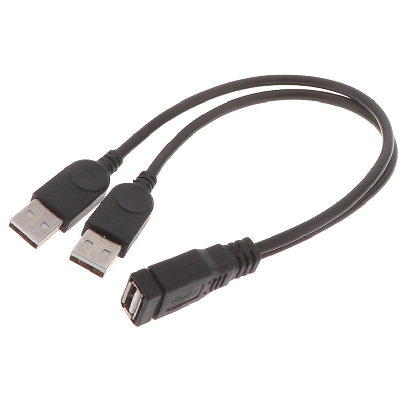 USB 2.0 Female to USB 2 Male Cable USB Double Splitter Power Extension ...