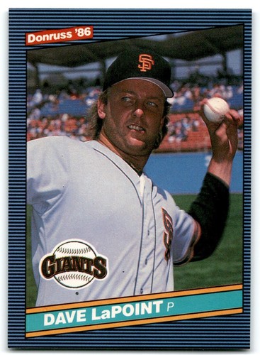 1986 Donruss Dave LaPoint San Francisco Giants #387 | eBay