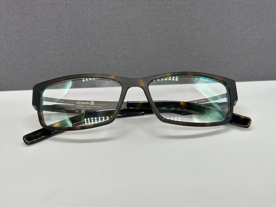 Ic! Berlin Eyeglasses Frames men woman Brown Black Angular Under Den ...