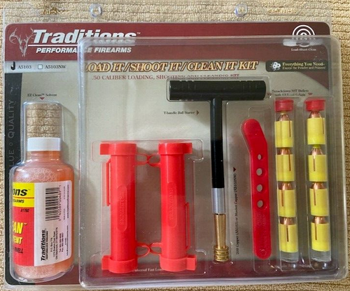 TRADITIONS A5103 .50 CALIBER LOAD IT / SHOOT IT/CLEAN IT MUZZLELOADER KIT-NEW | eBay