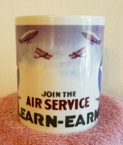 Army Air Corps North American Bi-Planes-Blimps Coffee Tea Mug Cup 10 oz ...