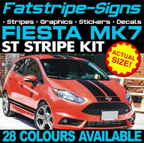 to fit FORD FIESTA MK7 ST STRIPES GRAPHICS STICKERS DECALS ZETEC RS ...