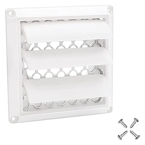 Louvered Dryer Vent Cover Outdoor with Aluminum Built-in Pest Guard ...