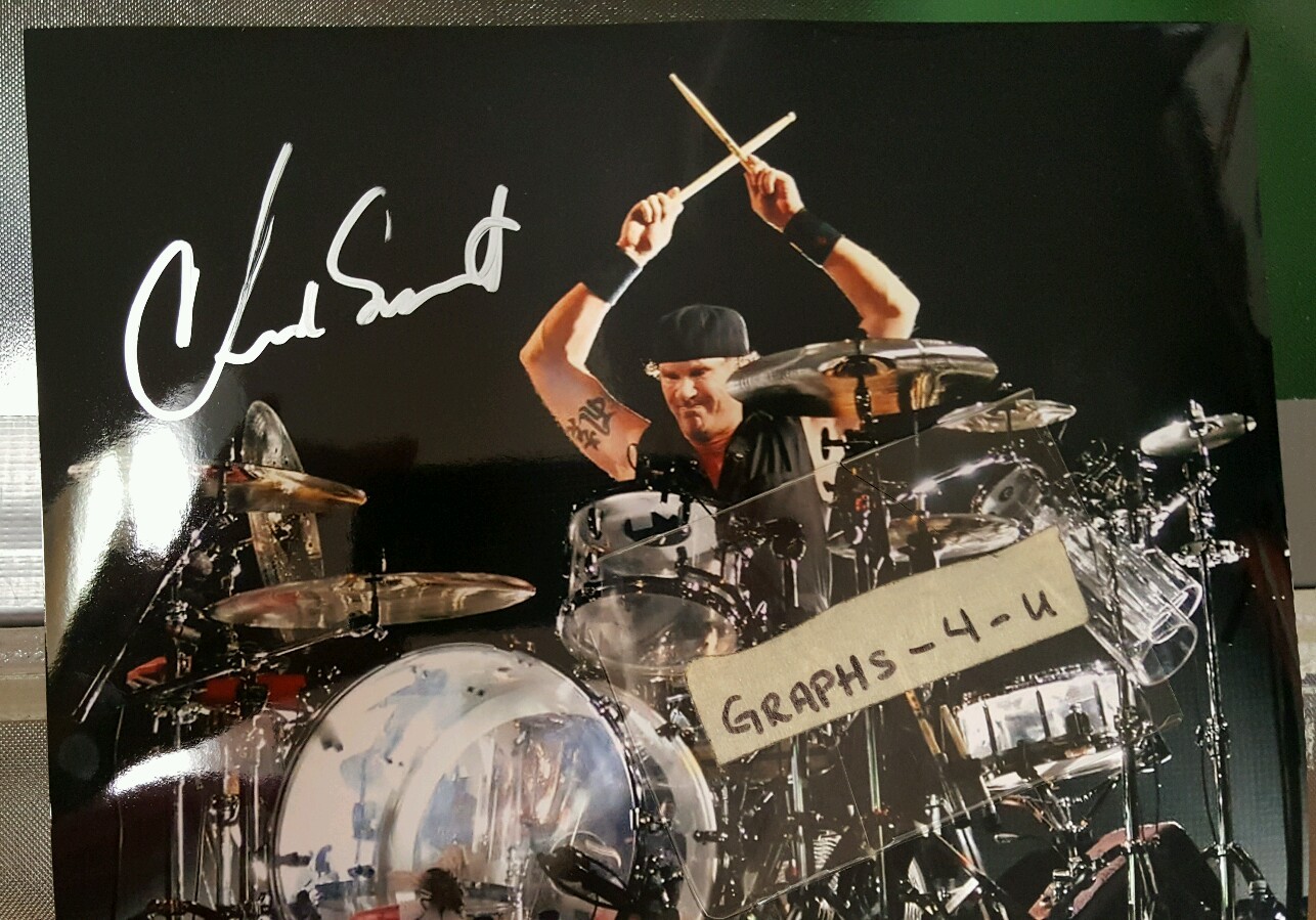 Chad Smith Signed Red Hot Chili Peppers Autograph Chickenfoot Proof COA ...