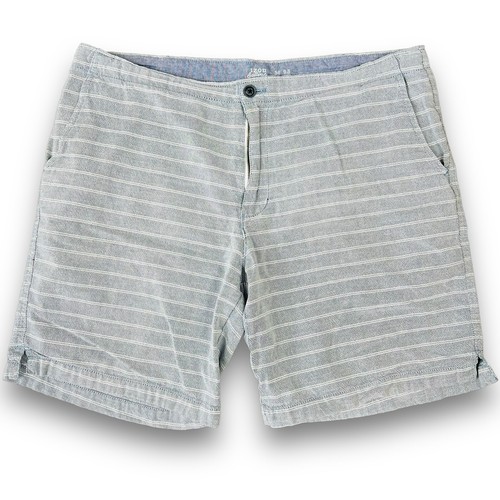 IZOD Saltwater Shorts Men's 36 Gray Striped Flat Front Golf Chino | eBay