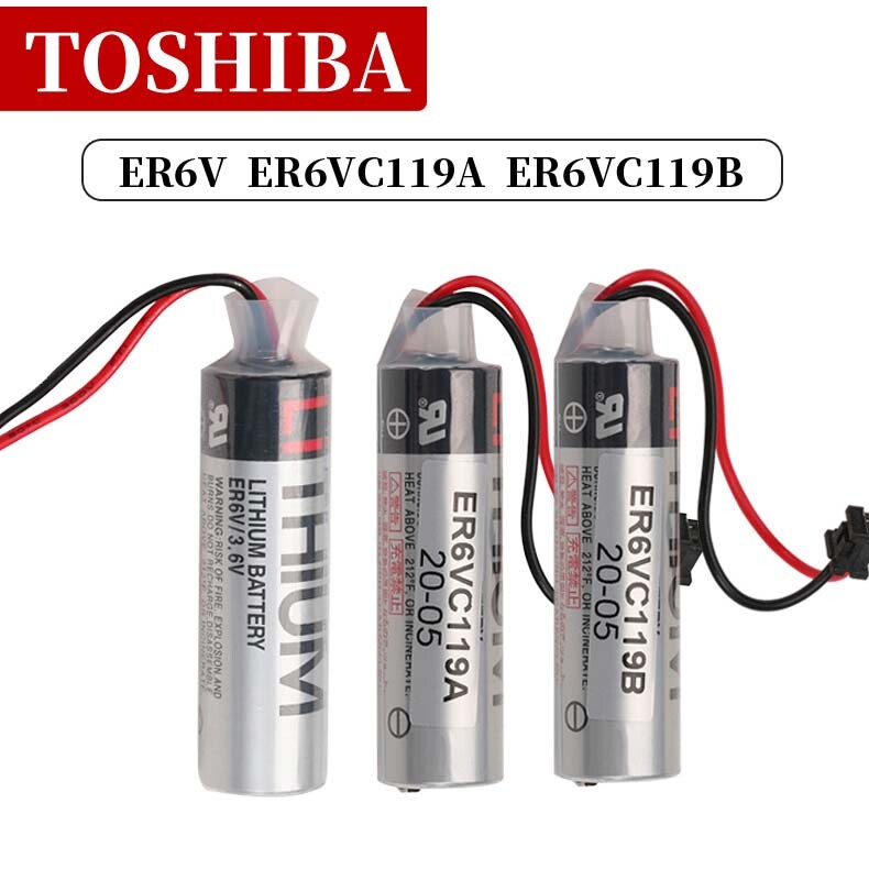 ER6V 3.6V ER6VC119B ER6VC119A 2400mAh PLC Battery With Plug for TOSHIBA ...