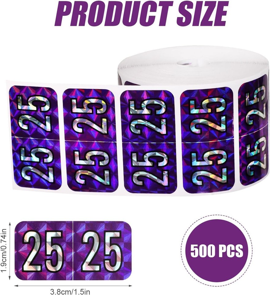 500Pcs 2025 Year Stickers, File Folder Year Labels 2025 New Year ...