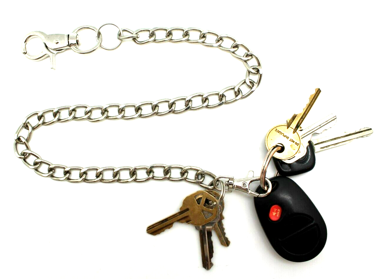Stainless 21' in Long Chain Key Ring Replacement for Biker Bifold ...