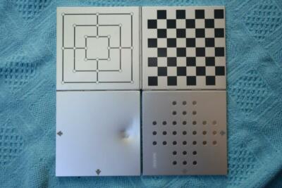 MAGNETIC Travel Games-CHESS, SOLITAIRE, CHECKERS. Fold-Up Boards. Fully ...