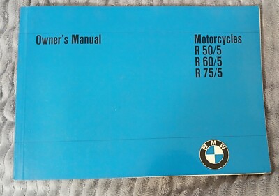 BMW R50 /5 R60 /5 R70 /5 OWNERS MANUAL MOTORYCYCLE VTG 1970 NOS genuine ...