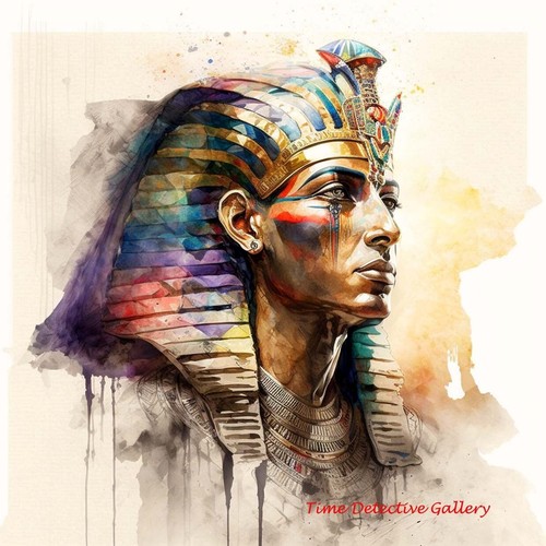 Pharoah Ramses II in Watercolor - Art Print on Canvas - 4 Sizes | eBay