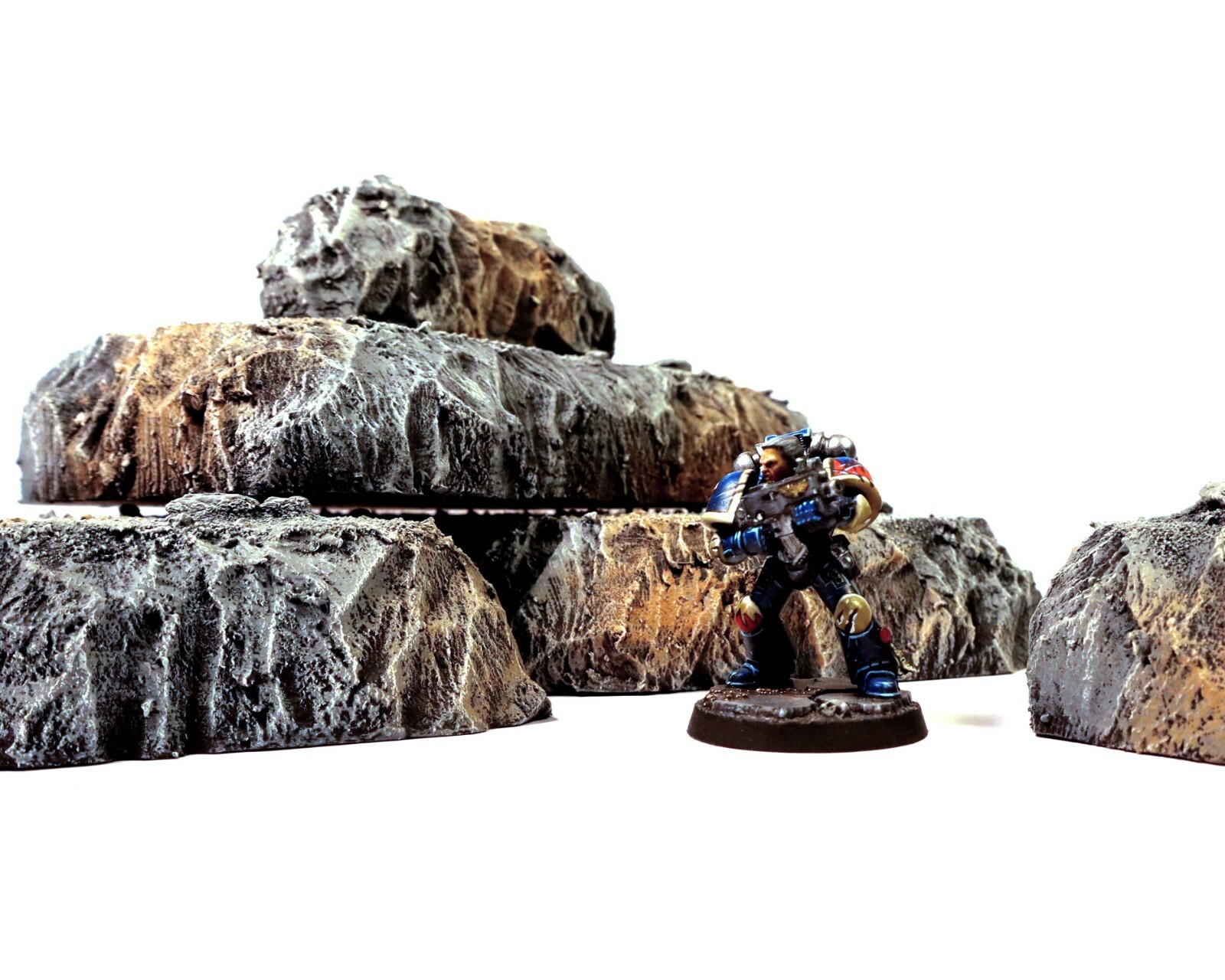 Handmade Wargaming Terrain Rocky Modular Hills - TTRPG D&D Warhammer ...
