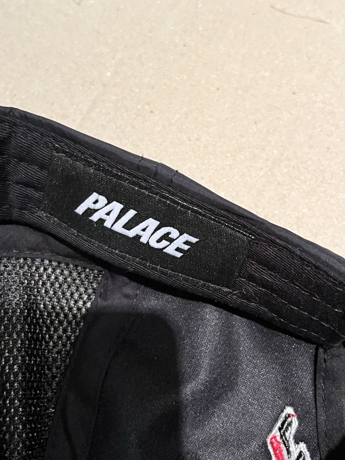 Palace Hesh But Safe Adjustable Black Trucker Hat – SS20 Release ...