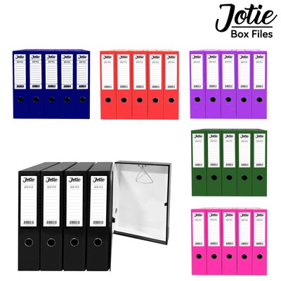 Set of 5 Foolscap Box Files A4 Document Folder Improved Catch Lid ...