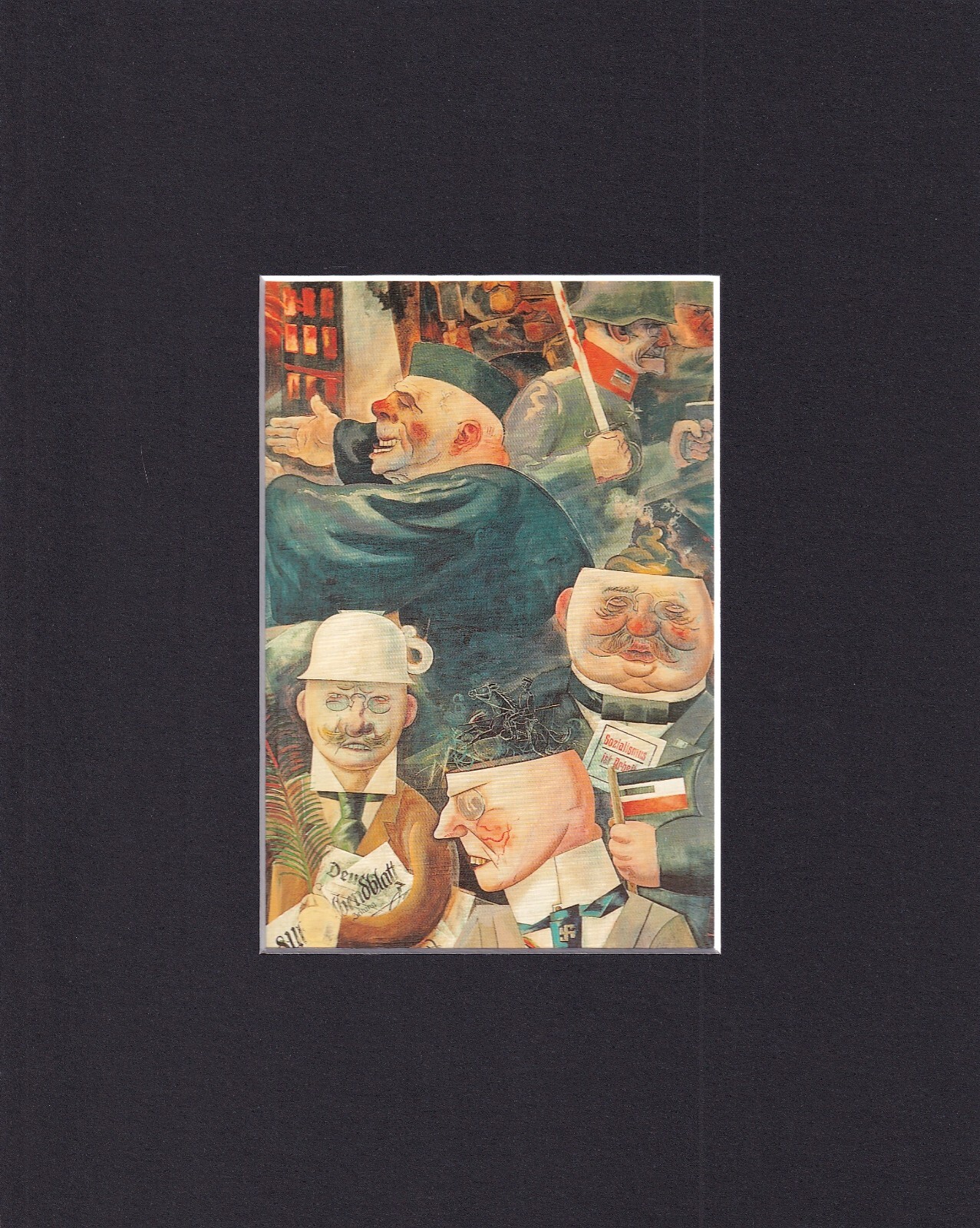 8X10" Matted Print Classic Art Picture: George Grosz, Pillars of ...