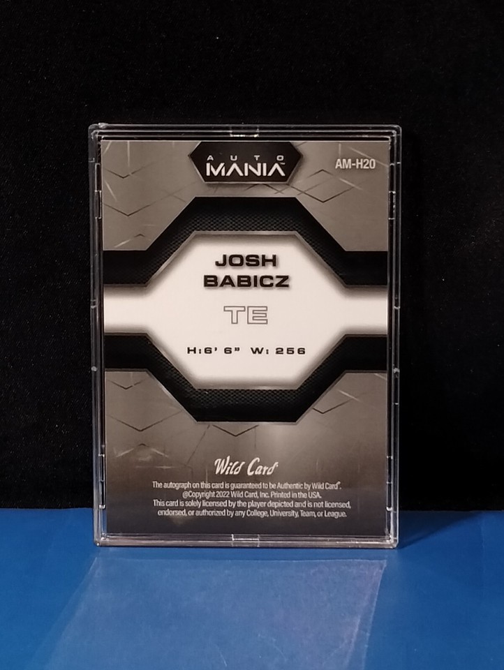 2022 Wild Card Auto Mania Josh Babicz AUTO Red Hex RC - North Dakota ...