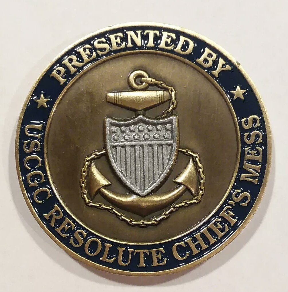 USCG Coast Guard USCGC RESOLUTE WMEC 620 Chief's Mess Challenge Coin | eBay