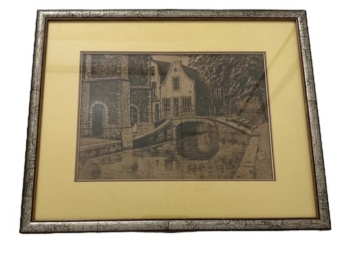 Vintage Dutch Medium Etching Print Amsterdam Signed MP 1931 | eBay