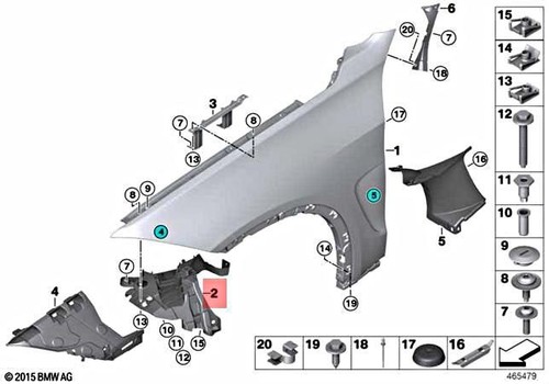 Genuine BMW Module Carrier Right X5 X6 F15 F16 F85 F86 X5 25d ...