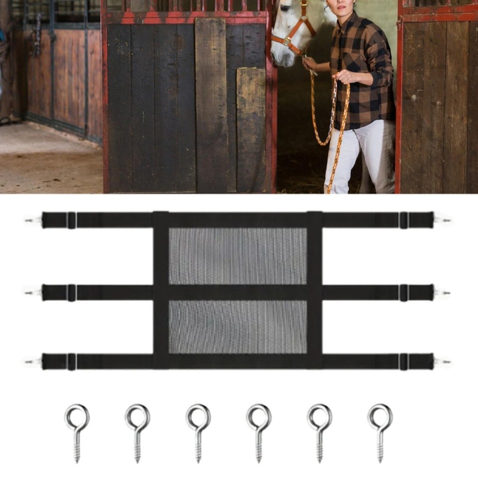 Horses Stall Guard Gear Pet Stable Supplies 130cm-145cm Barn Covered ...