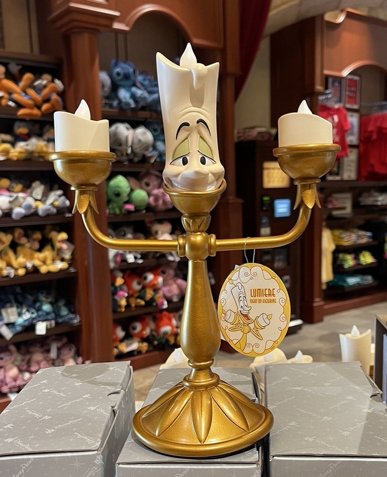 NEW Disney Parks Lumiere Candlestick Light-up Figurine - Beauty and the ...