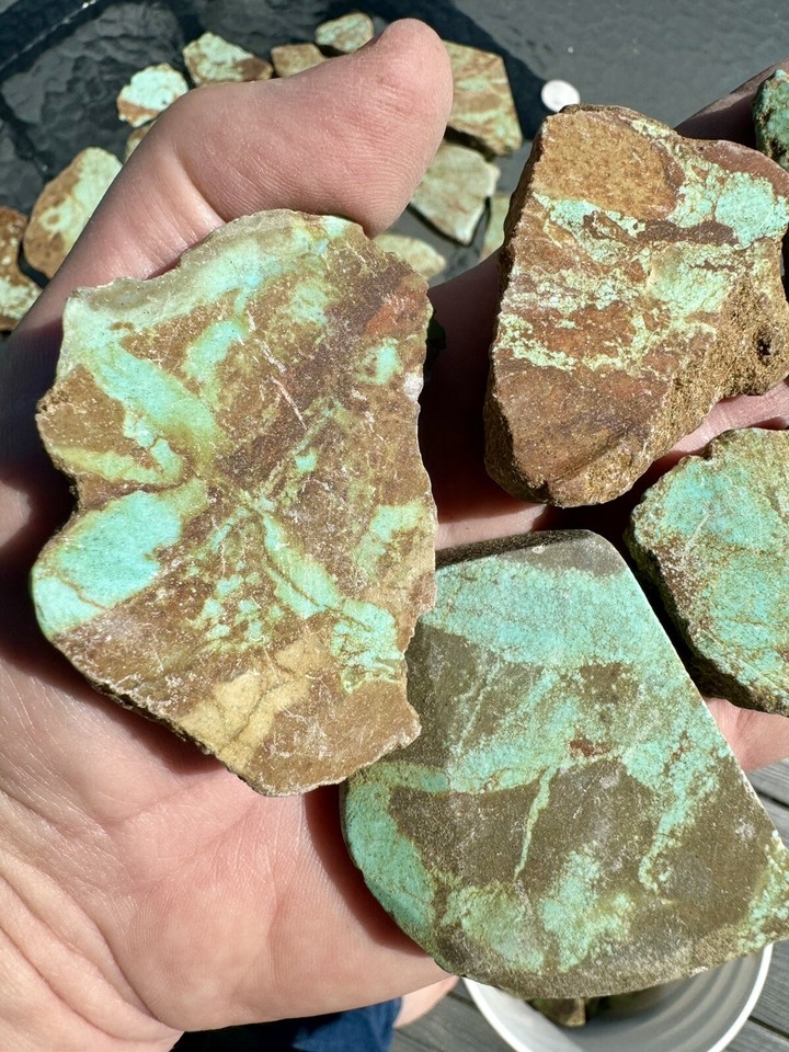 Turquoise Bucket! 50 lbs. of #8 mine! Double Stabilize Old American ...