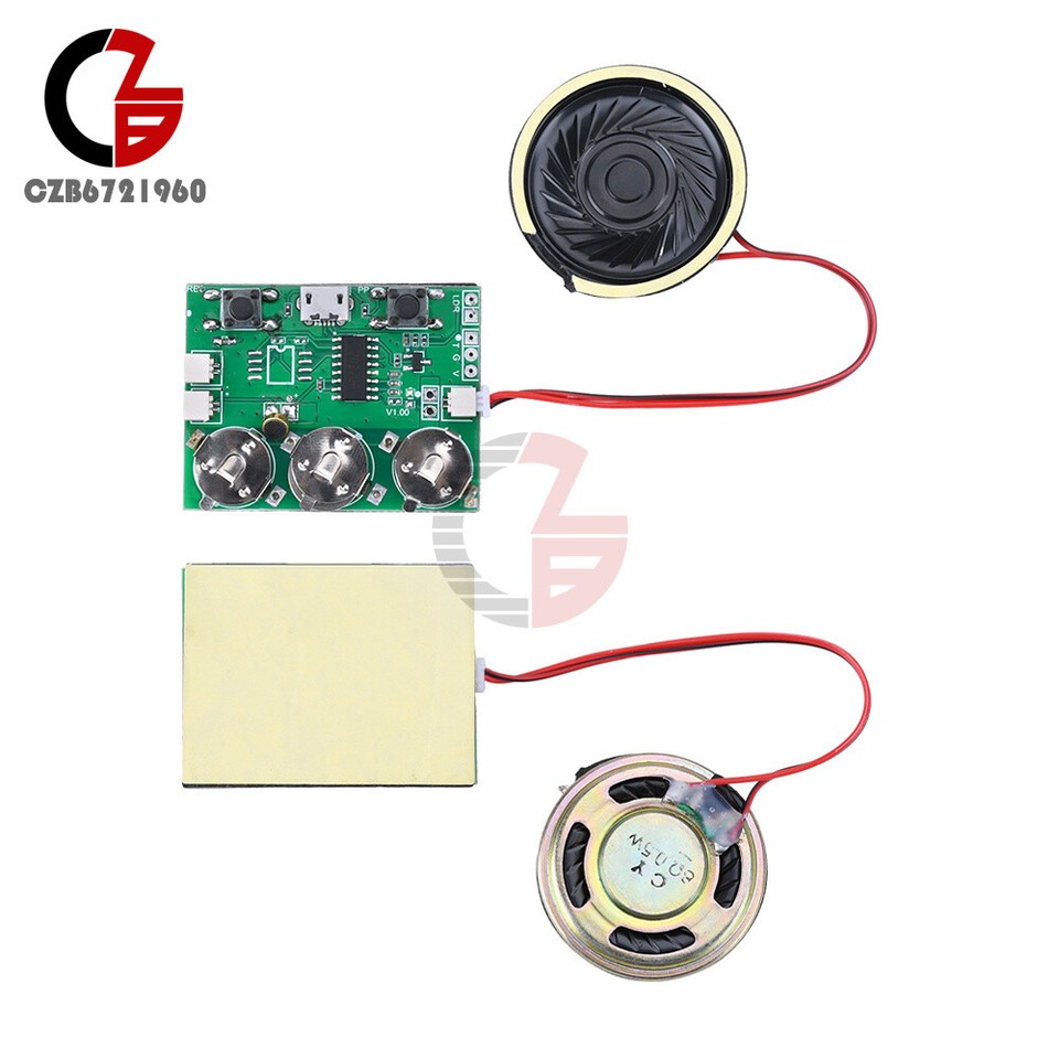 1-10pcs 100S Greeting Card DIY Recordable Voice Chip Music Box Sound ...