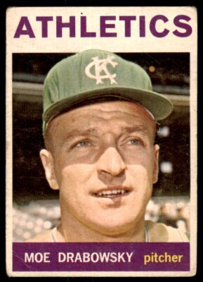 1964 Topps Baseball Card Moe Drabowsky Kansas City Athletics #42 | eBay
