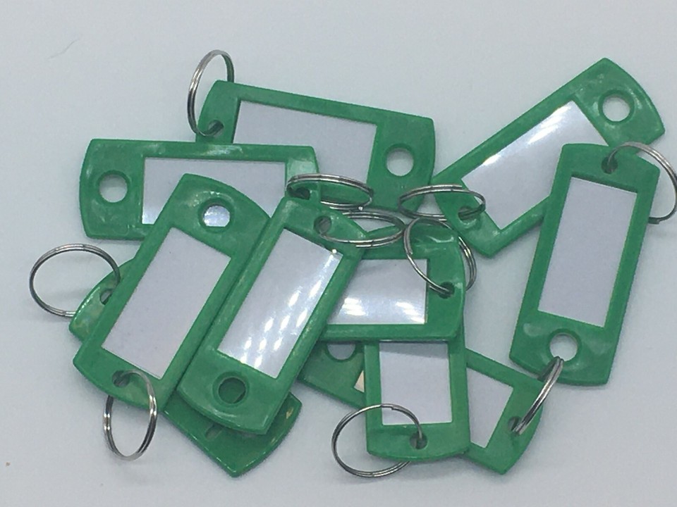 Key Tags Plastic Key Rings ID Tags Name Label Key Fob Tag Choose Your ...