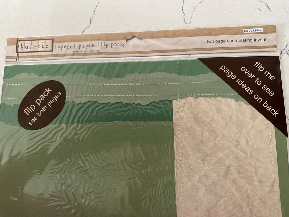 Colorbok Kolette 2PG Dimensional Layered Paper Flip Pack Leaf Paper ...