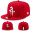 New Era Houston Rockets 5950 Red Fitted Hat NBA Basic Official Team ...
