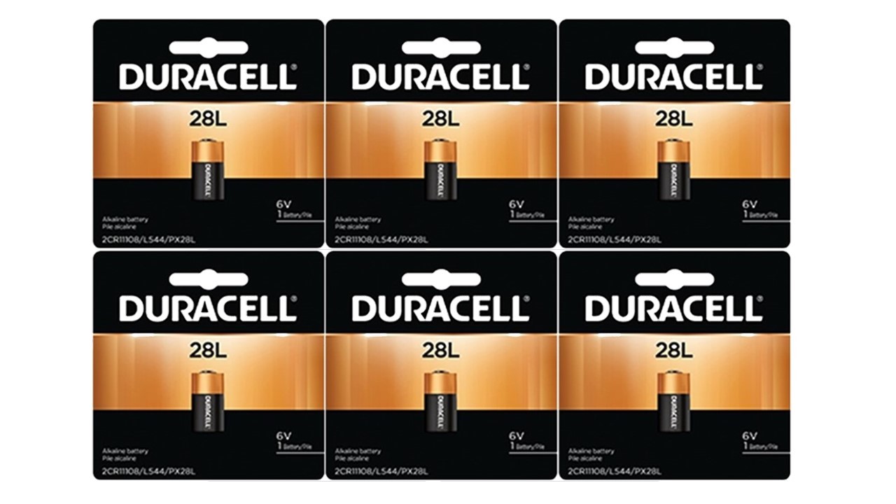 6 x 28L Duracell 6V Lithium Batteries (L544, PX28L, 2CR11108, Photo ...