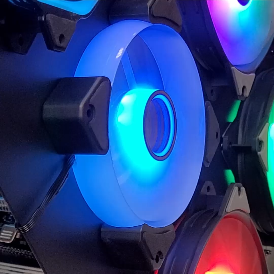 120mm PC Case Fan ARGB LED Computer Cooling 4pin/3pin PWM [Disc ...
