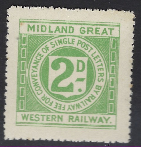 Midland Great Western Railway 2d letter stamp unused with full gum | eBay
