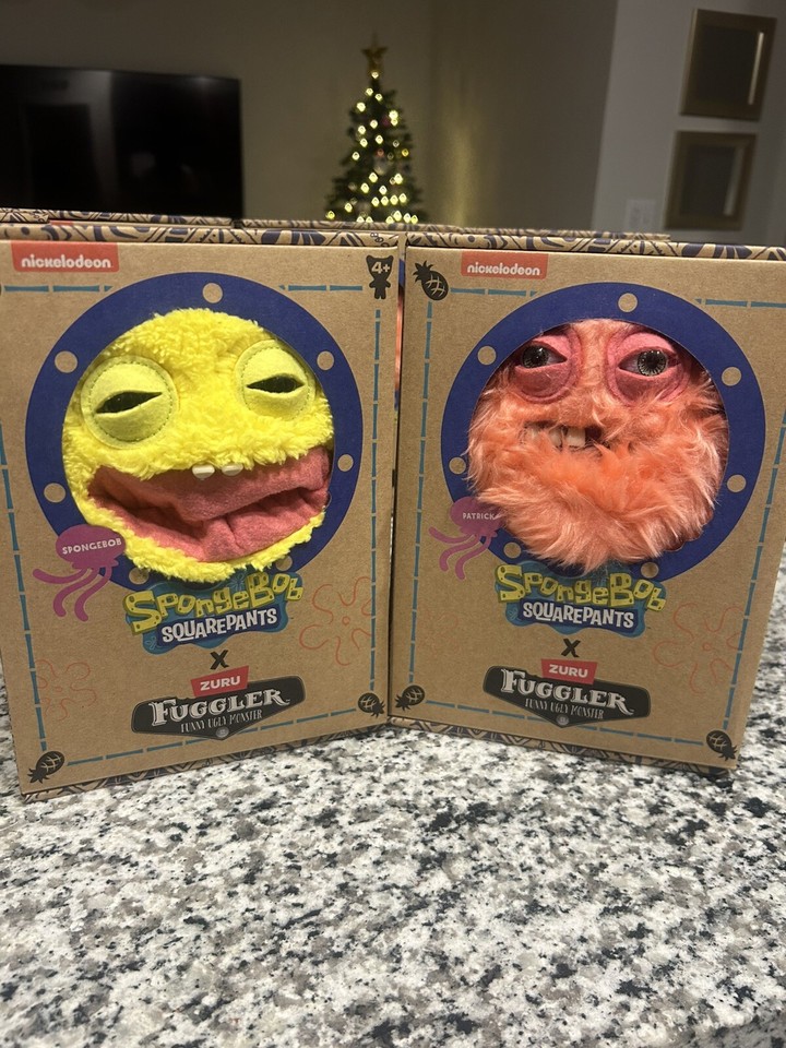 Fuggler x SpongeBob SquarePants & Patrick Star Plush Bundle Set In Hand ...
