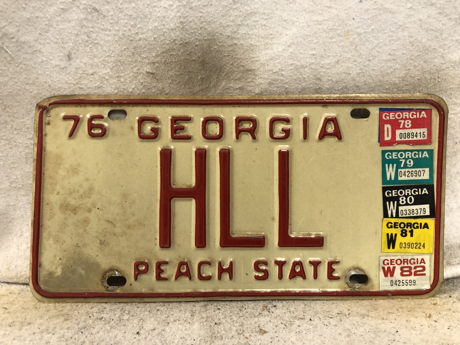Vintage 1976 Georgia Vanity License Plate “HLL” | eBay