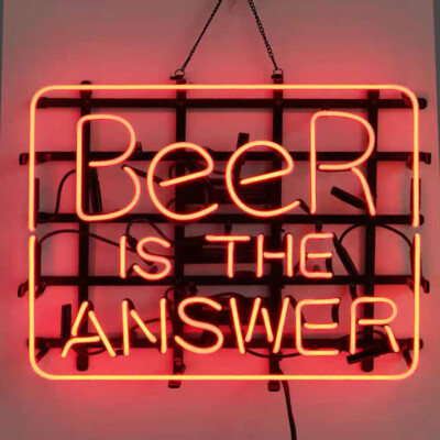 Beer Is The Answer Neon Sign 19"x15" Lamp Bar Pub Wall Deocr Artwork ...