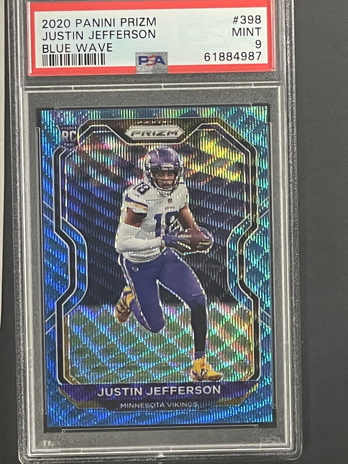 2020 Panini Prizm - Rookie Justin Jefferson #398 Blue Wave Prizm /199 ...